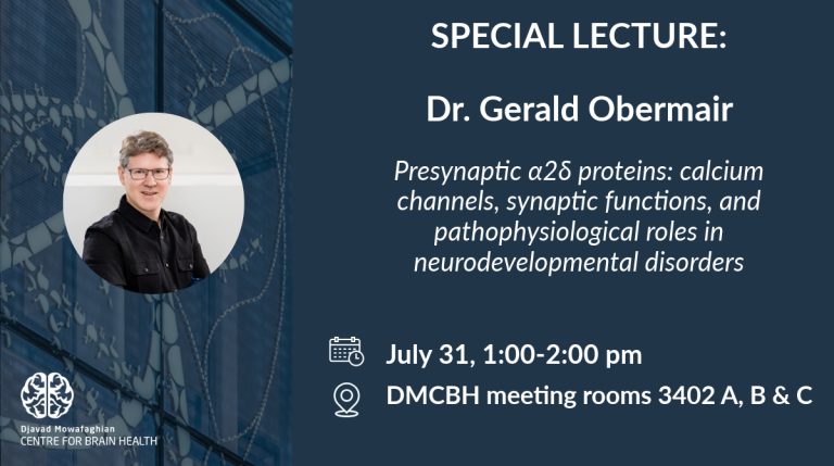 Dr. Gerald Obermair: Presynaptic α2δ proteins: calcium channels ...