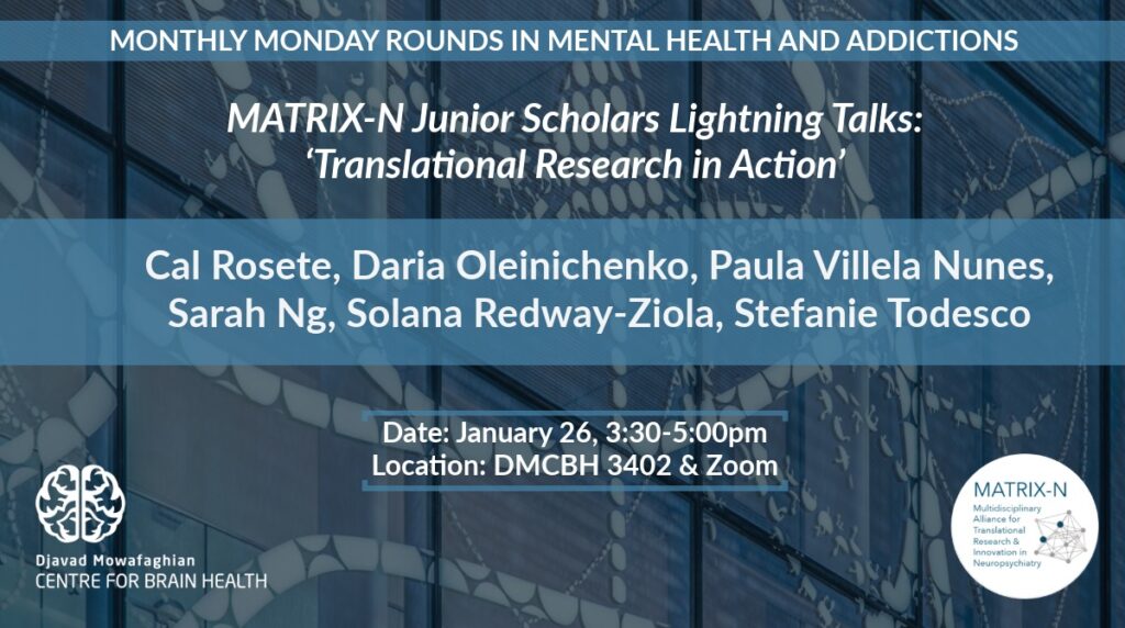 MATRIX-N Junior Scholars Lightning Talks: ‘Translational Research in ...